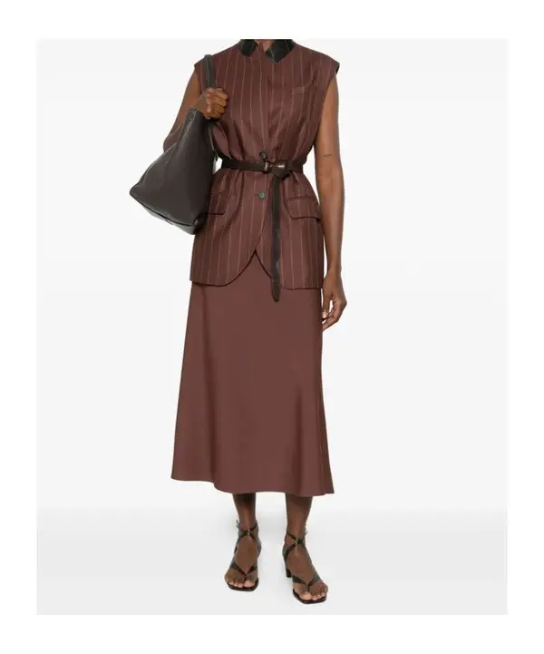 Brunello Cucinelli Midi A-line Skirt