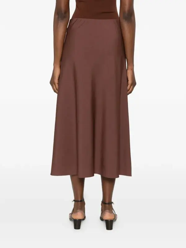 Brunello Cucinelli Elasticated-waist Midi A-line Skirt