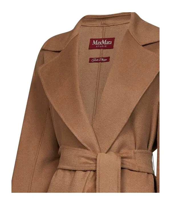 Max Mara Cles Belted Robe Coat - Camel
