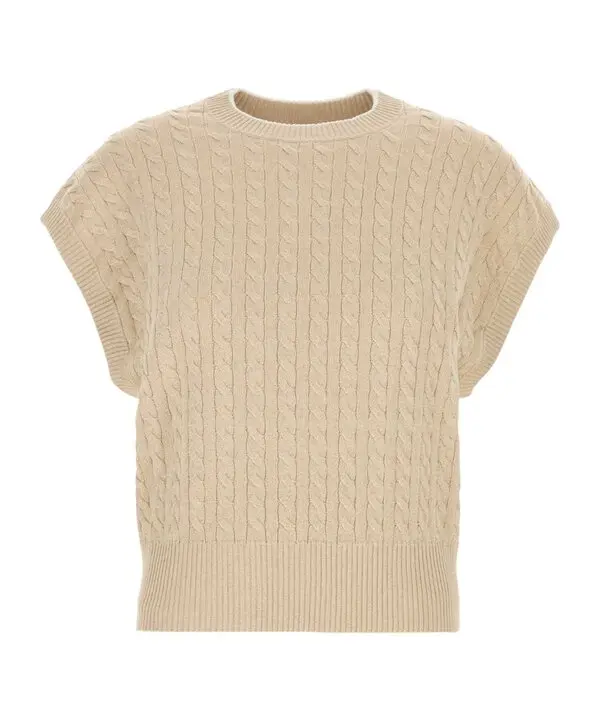 Brunello Cucinelli Cable-knit Vest - Nude