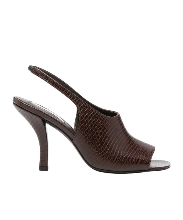 TOTEME Lizard-embossed Slingback Sandals