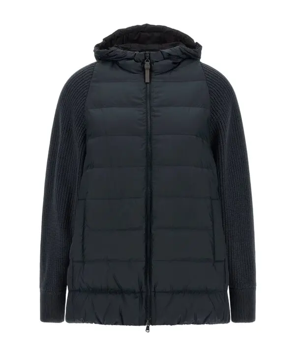 Brunello Cucinelli Shiny Zipped Pull Down Jacket - Blue