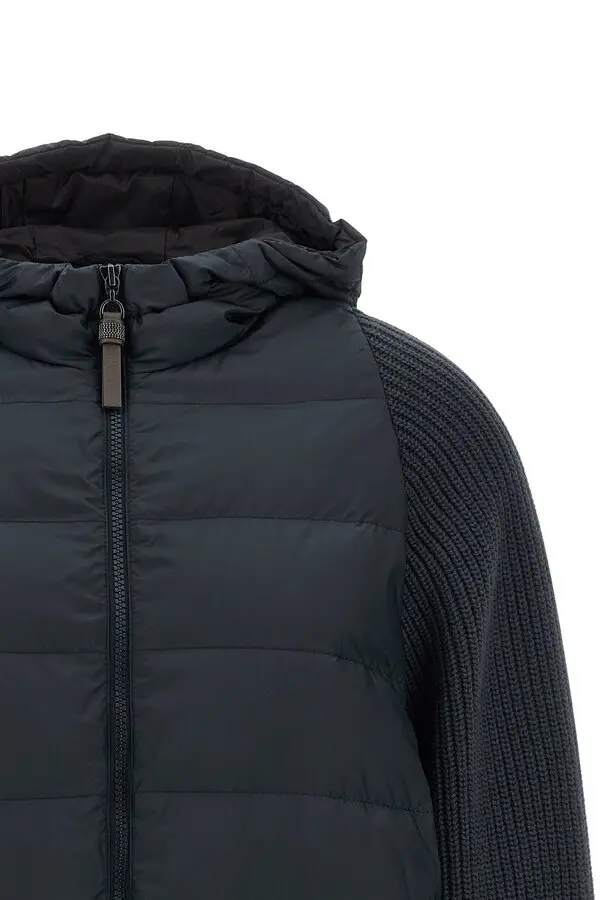 Brunello Cucinelli Shiny Zipped Pull Down Jacket