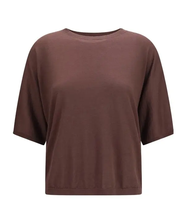 Brunello Cucinelli Fine-knit Short-sleeve Top