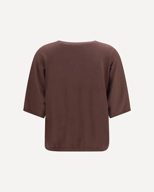 Brunello Cucinelli Fine-knit Short-sleeve Top