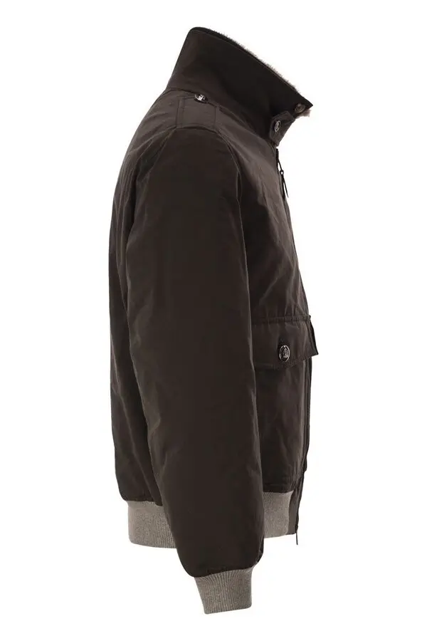 Brunello Cucinelli Detachable Shearling Collar Bomber Jacket - No