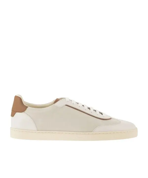 Brunello Cucinelli Lace-up Low-top Casual Shoes - Nude