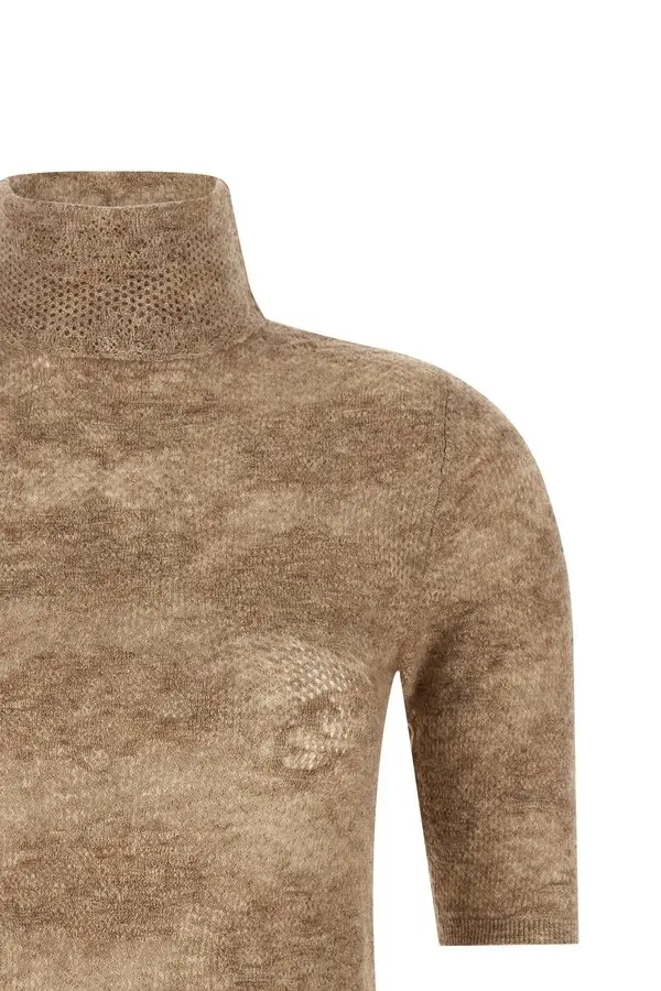Brunello Cucinelli Openwork Short-sleeve Sweater