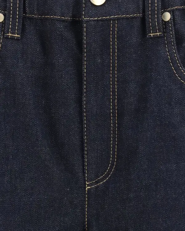 Brunello Cucinelli Contrast Stitch Wide-leg Jeans - Black