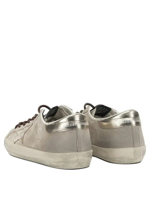 GOLDEN GOOSE Super Star Distressed Low-top Sneakers - Nude