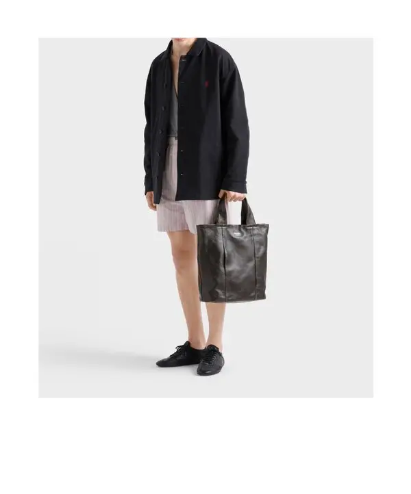 Prada Distressed Nappa Leather Tote Bag
