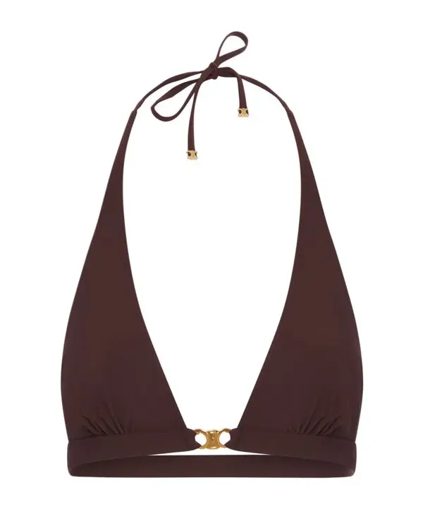 Celine Tie-front Triangle Top