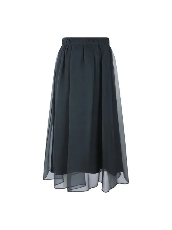 Brunello Cucinelli Flared Midi Skirt