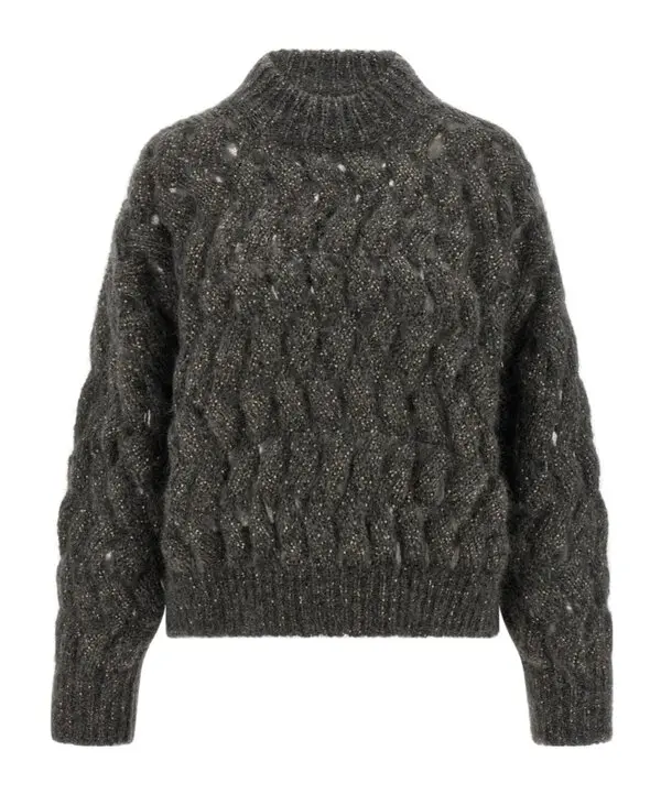 Brunello Cucinelli Dazzling Waves Mohair Blend Sweater - No