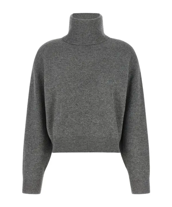 Brunello Cucinelli Monile Ribbed Sweater - Grey