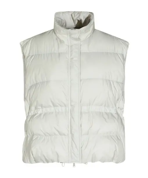 Brunello Cucinelli Zipped Padded Vest - White