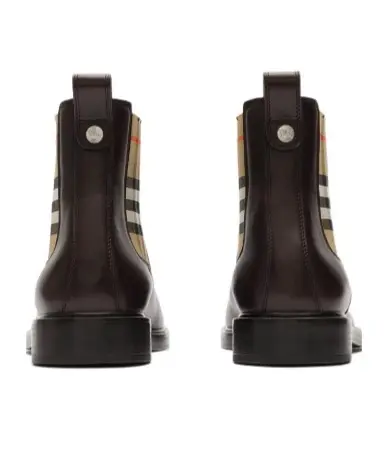 Burberry Leather Pembroke Boots