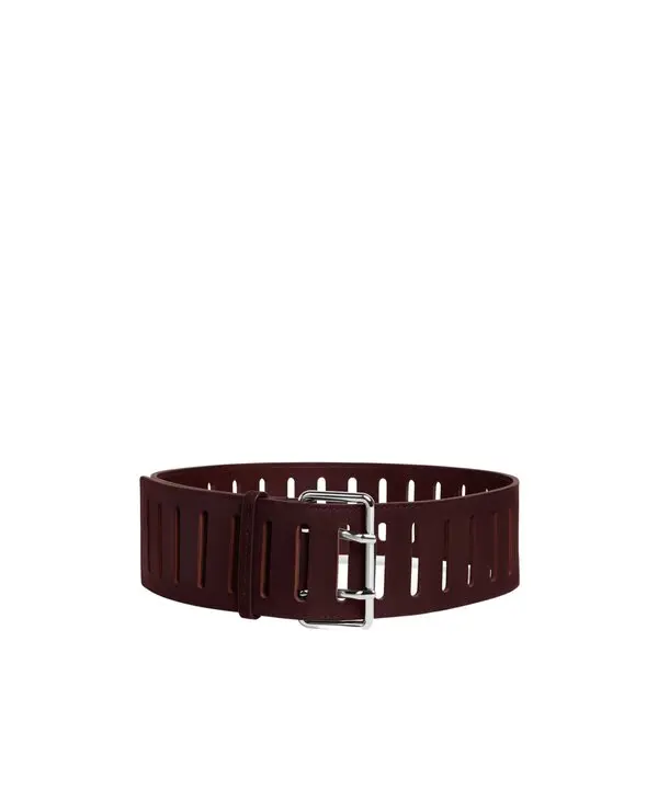Alaïa Rectangular Large Belt In Nubuck