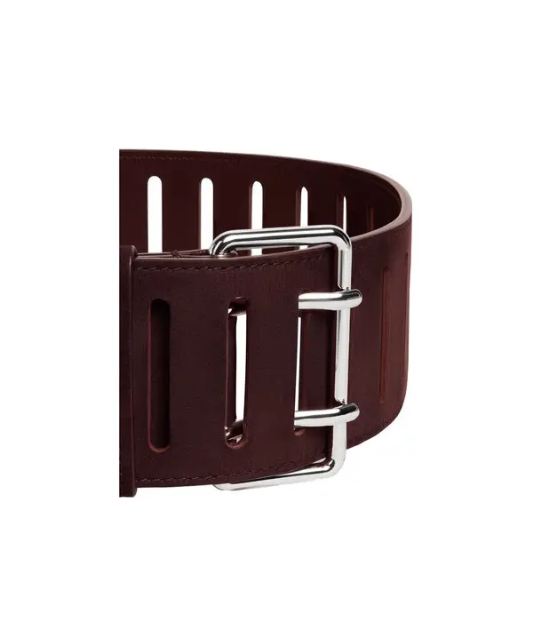 Alaïa Rectangular Large Belt In Nubuck