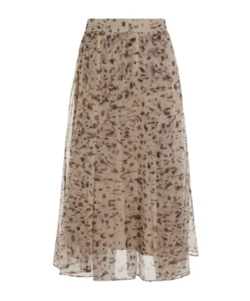 Brunello Cucinelli Flared Midi Skirt - Brown