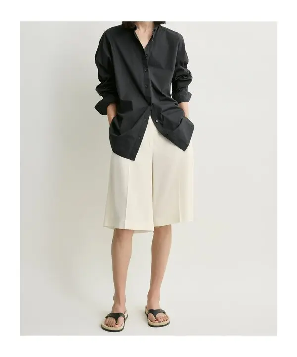 TOTEME Wide Tailored Shorts Ecru
