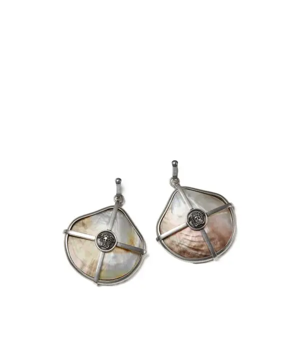 Versace Sea Frames Earrings - Silver