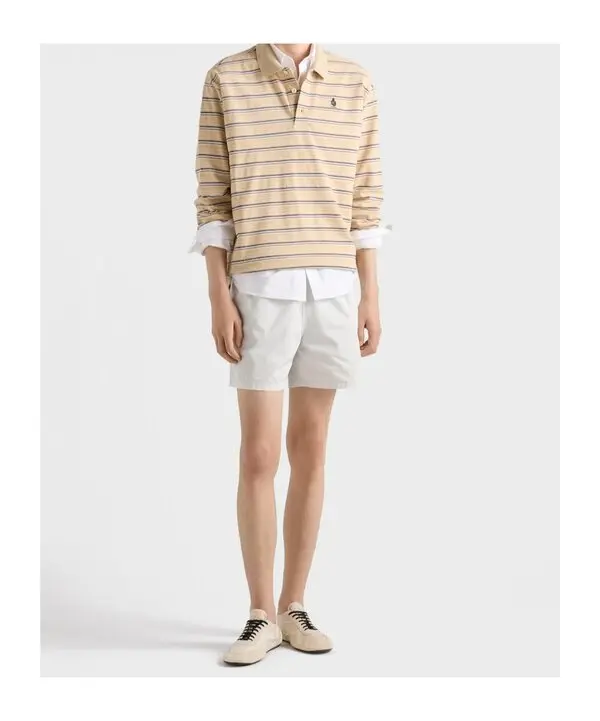Prada Striped Cotton Piqué Polo Shirt