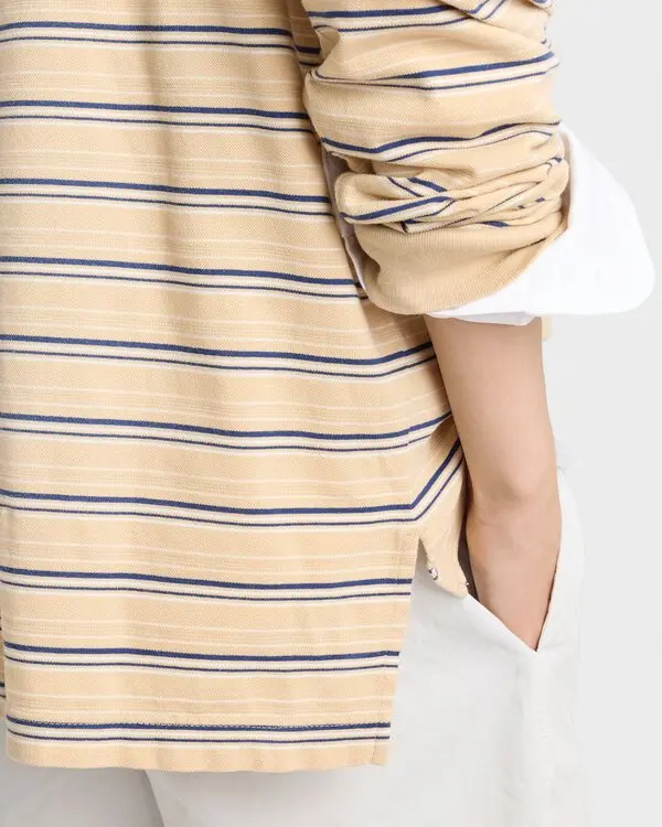 Prada Striped Cotton Piqué Polo Shirt