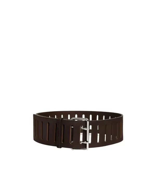 Alaïa Rectangular Large Belt In Nubuck