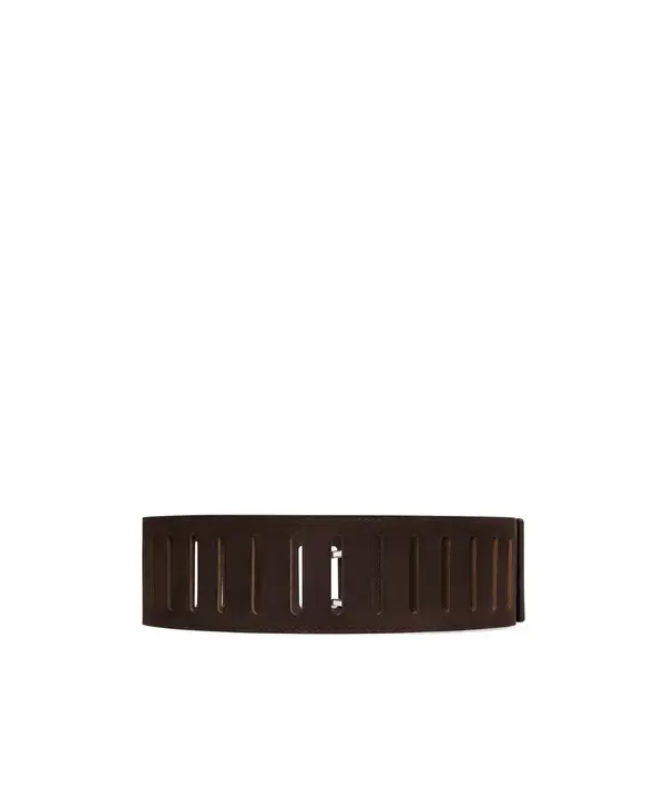 Alaïa Rectangular Large Belt In Nubuck