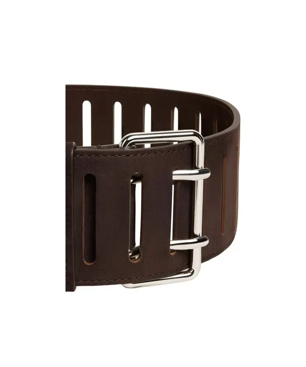 Alaïa Rectangular Large Belt In Nubuck