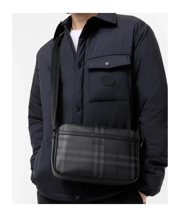 Burberry Checked Logo Messenger Bag