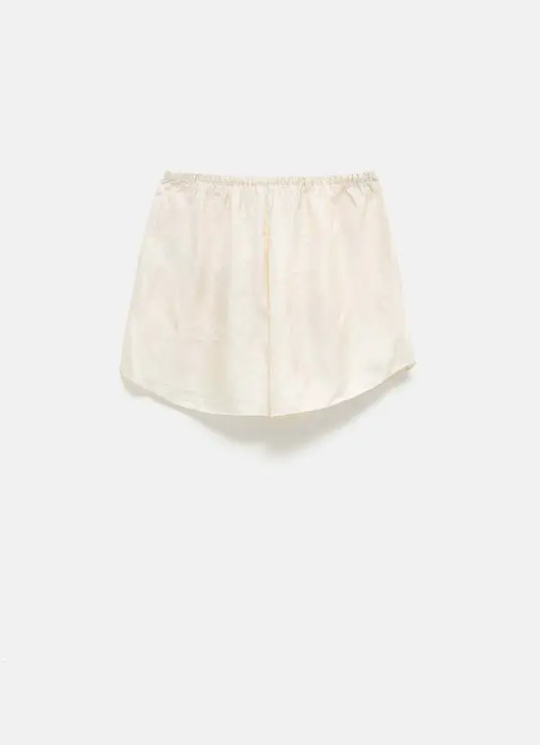 TOTEME Monogram-embroidered Silk Shorts