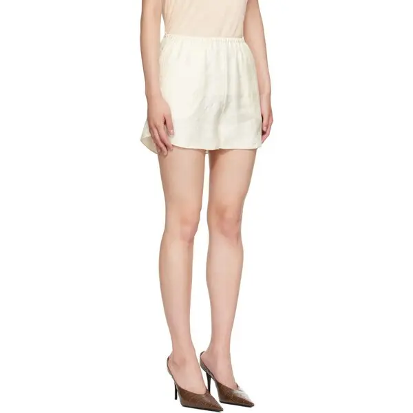 TOTEME Monogram-embroidered Silk Shorts