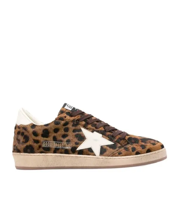 GOLDEN GOOSE Leopard Print Low-top Sneakers - Brown