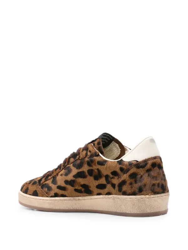 GOLDEN GOOSE Ballstar Leopard Print Low-top Sneakers - Brown