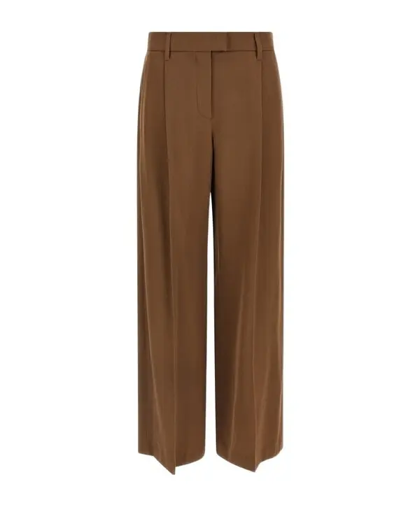 Brunello Cucinelli Pleated Wide Leg Pants - Brown