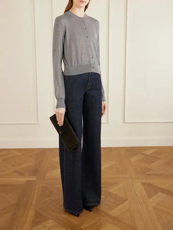 Khaite Tansy Wool And Cashmere-blend Cardigan
