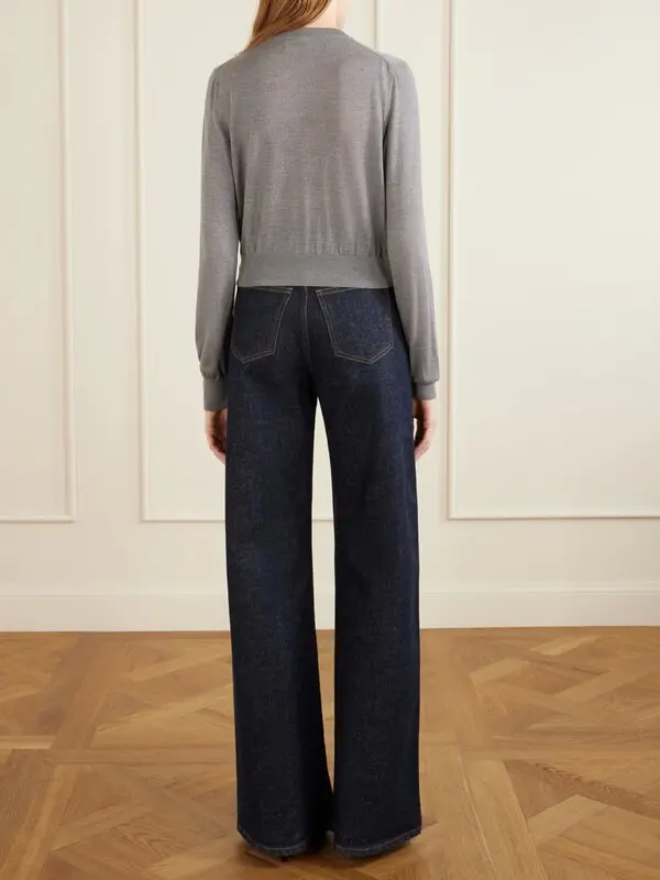 Khaite Tansy Wool And Cashmere-blend Cardigan