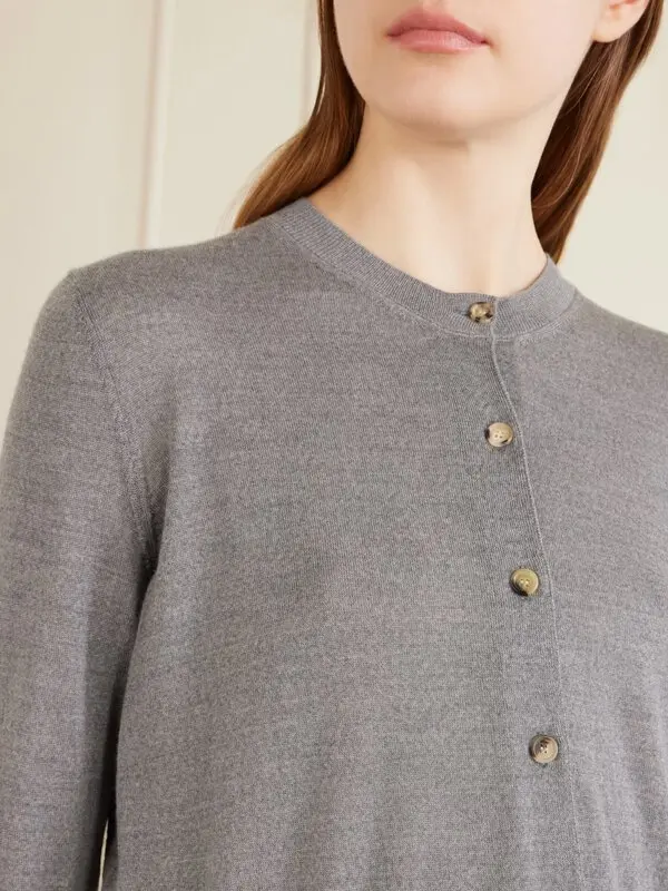 Khaite Tansy Wool And Cashmere-blend Cardigan