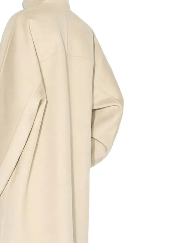Alaïa High Neck Cut-out Cape - Beige