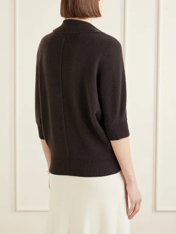 Proenza Schouler Vella Cashmere Polo Collar Sweater