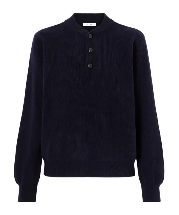BLAZÉ MILANO Highland Dorset Ribbed Sweater - Navy Blue