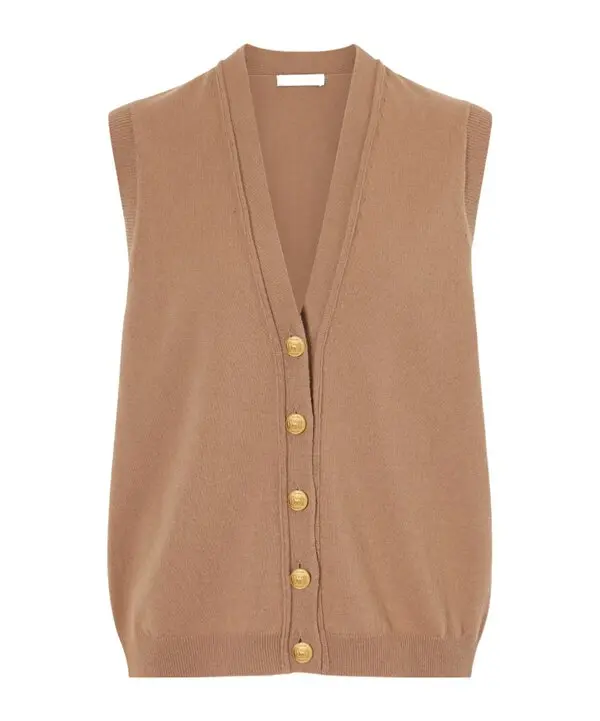 BLAZÉ MILANO Highland Wool And Cashmere Blend Vest - Brown