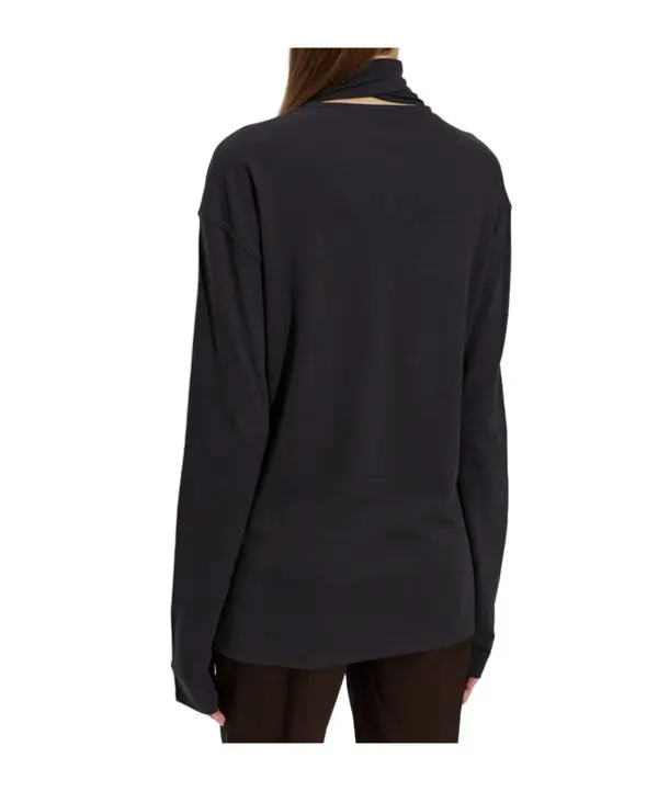 LEMAIRE Tie-neck T-shirt