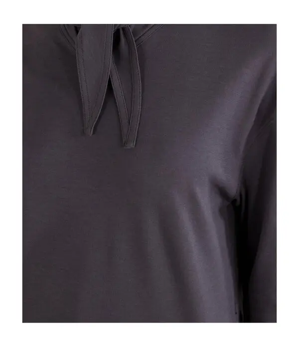 LEMAIRE Tie-detailed Long Sleeve T-shirt - Basalt