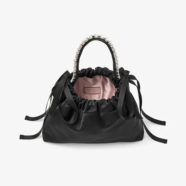JIMMY CHOO Crystal-detail Drawstring Bucket Bag
