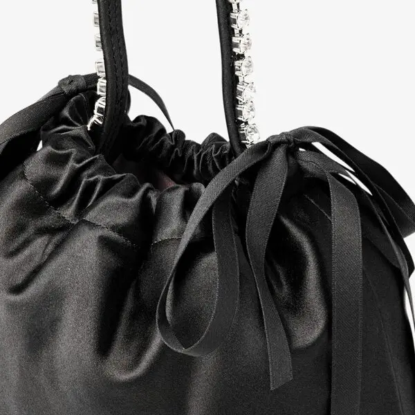 JIMMY CHOO Crystal-detail Drawstring Bucket Bag