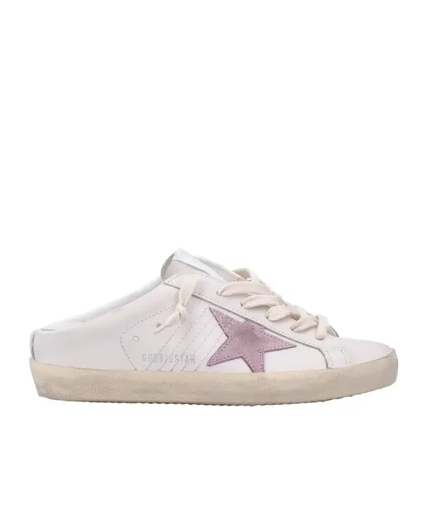 GOLDEN GOOSE Super-star Sabots - White