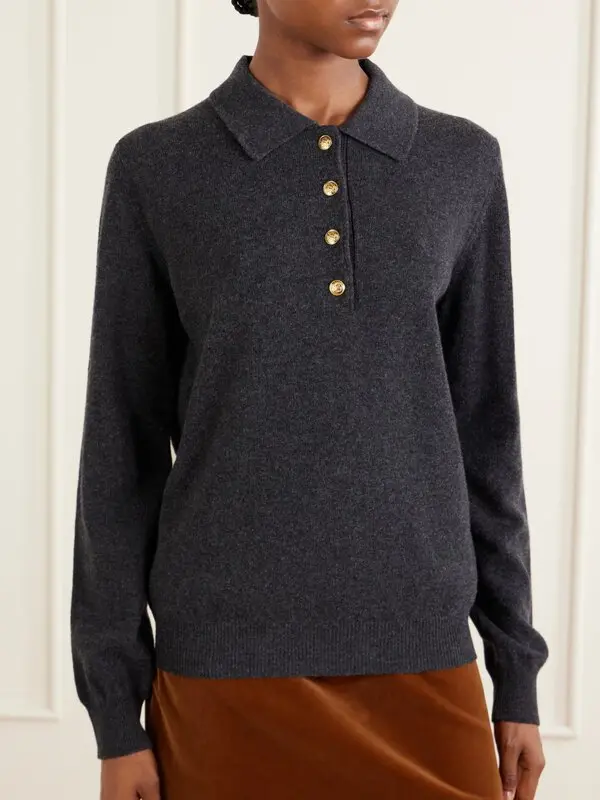 BLAZÉ MILANO Highland Wool And Cashmere Blend Polo Collar Sweater